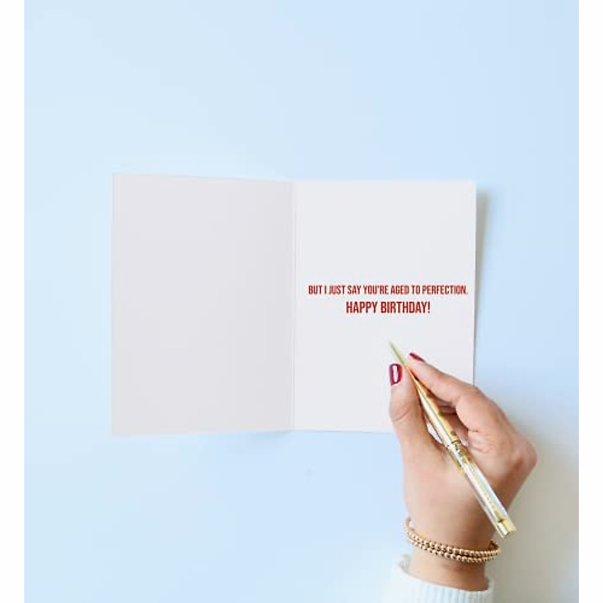 Graphique Old Fashioned Birthday Card | Ideal for Him | Family and Friends | Color-Coordinated Envelope | 5" x 7"