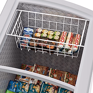 SANNO Chest Freezer Basket,Large Wire Baskets Freezer Organizer Bins, Sturdy Metal Wire Freezer Organizer for Home Kitchen, 17.5in