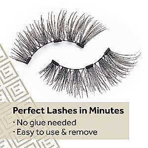 Eylure PROMAGNETIC Eyeliner & Lash Kit, No 007 Natural Fiber Eyelashes, Black