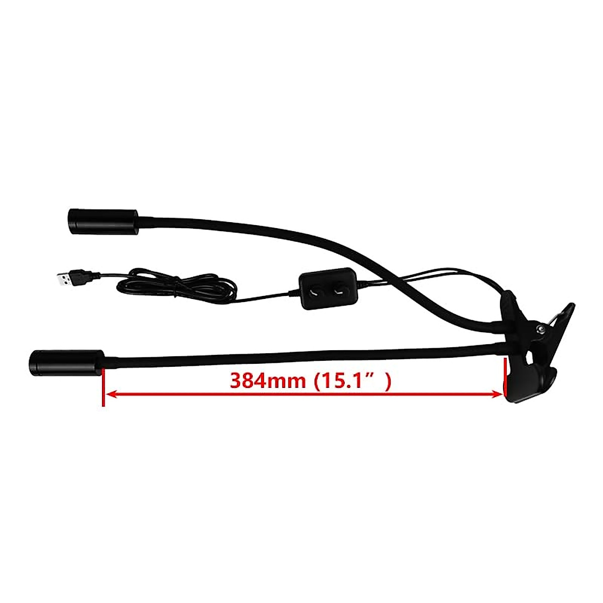 USB Microscope Dual Gooseneck Spot Light, Microscope Light Source Illuminator Lamp Spotlight with Clamp Flexible Clip LED Light Stereo Microscope HDMI Digital Camera Repair Soldering (Warm White)