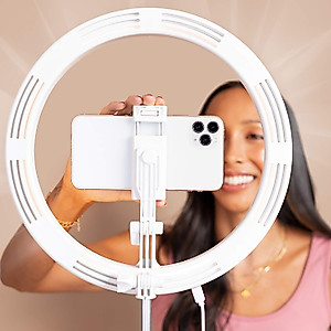 LITTIL Superstar Slim - 11in Foldable Ring Light with Stand and Phone Holder | Portable for Easy Transport | 3 Adjustable Light Modes | Perfect for Videos, Stories, TikTok