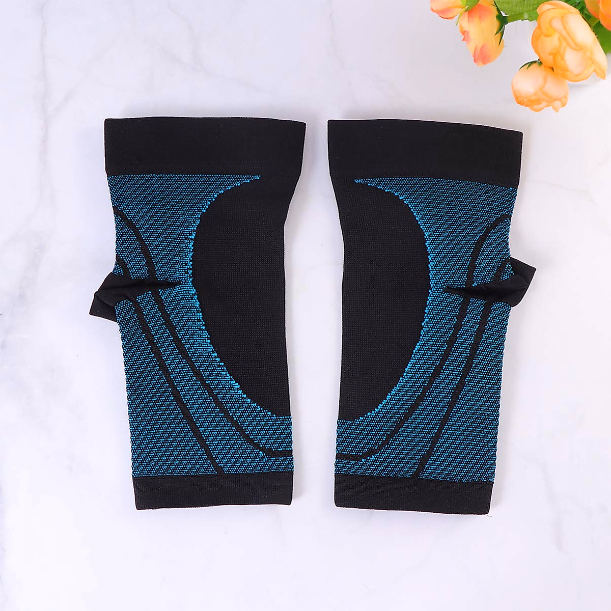 Healifty Socks Plantar Compression Foot Faja for Ankle Support Elastic Socks Lackish Pair