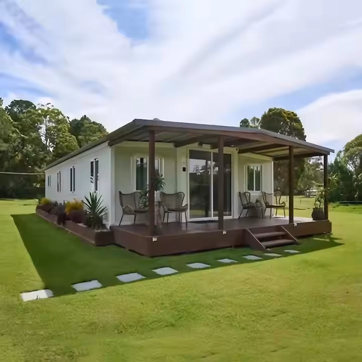 Container Tiny Home - Luxury Foldable 3 Bedroom Tiny House for Living | Modern Extended Mobile Cabin Home with Kitchen and Bathroom | Waterproof, Customizable Space Design in 20ft, 30ft,Options