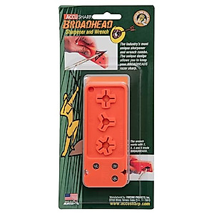 AccuSharp Broadhead Sharpener & Wrench, Essential Archery Broadhead Tool for Sharpening & Tightening Broadheads, Blade Sharpener for Bowhunting & Archery Tool for Sharpening