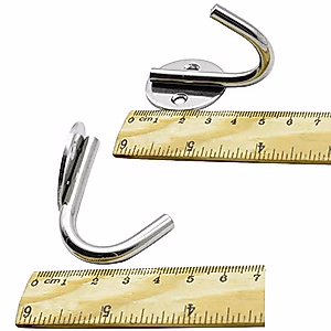 Geenite Stainless Steel Single Wall Hook Round Bottom Towel Coat Clothes Hooks Holders for Bedroom Bathroom Kitchen Fashion Durable 6 pcs