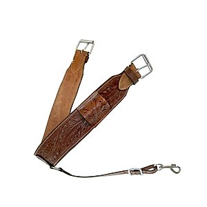 Handmade Western Saddle Rear Cinch Hand Tooled Leather Horse Saddle Back Girth Flank Cinches LC-006