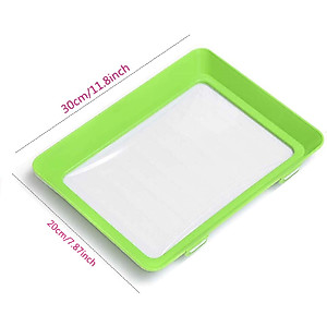 Food Plastic Preservation Tray,Stackable Food Tray Reusable Creative Food Preservation Tray for Food Preservation 2 Pack