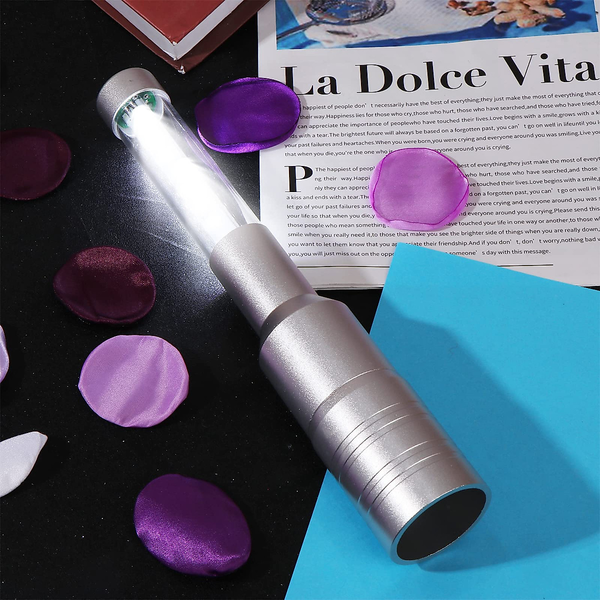 4 Pieces LED Strobe Baton Bottle Service Sparklers Bottle Service Light Bottle Handheld Light for Nightclubs Weddings Parties Activities Supplies (Silver)