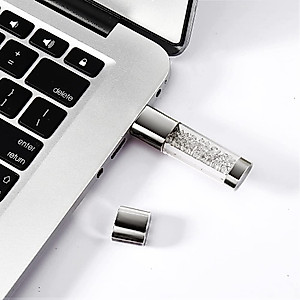 Lovely Diamond USB 2.0 Flash Drive Data Storage Memory Stick USB Stick Pendrive Gift (16GB, White)
