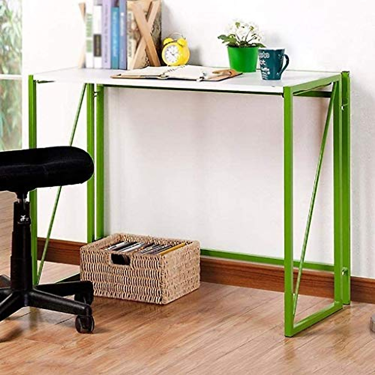 XXXDXDP Creative Folding Desk, Stylish Learning Computer Desk Home Desk Writing Desk Long, Green