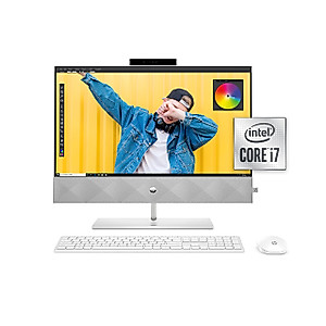 HP 24 Pavilion All-in-One PC, 10th Gen Intel i7-10700T Processor, 16 GB RAM, Dual Storage 512 SSD and 1TB HDD, Full HD IPS inch Touchscreen, Windows 10 Home, Keyboard Mouse (24-k0080, 2020)