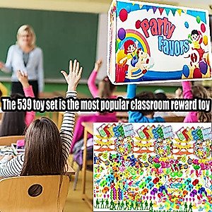 539 PCS Party Favors for Kids 3-5 4-8-12, Fidget Toys Pack, Birthday Gift Toys, Stocking Stuffers, Valentine's Day Party Toys Assortment, Easter toys, Treasure Box Birthday Party, Goodie Bag Stuffers for Kids, Carnival Prizes, Pinata Fille Stuffers Toys f