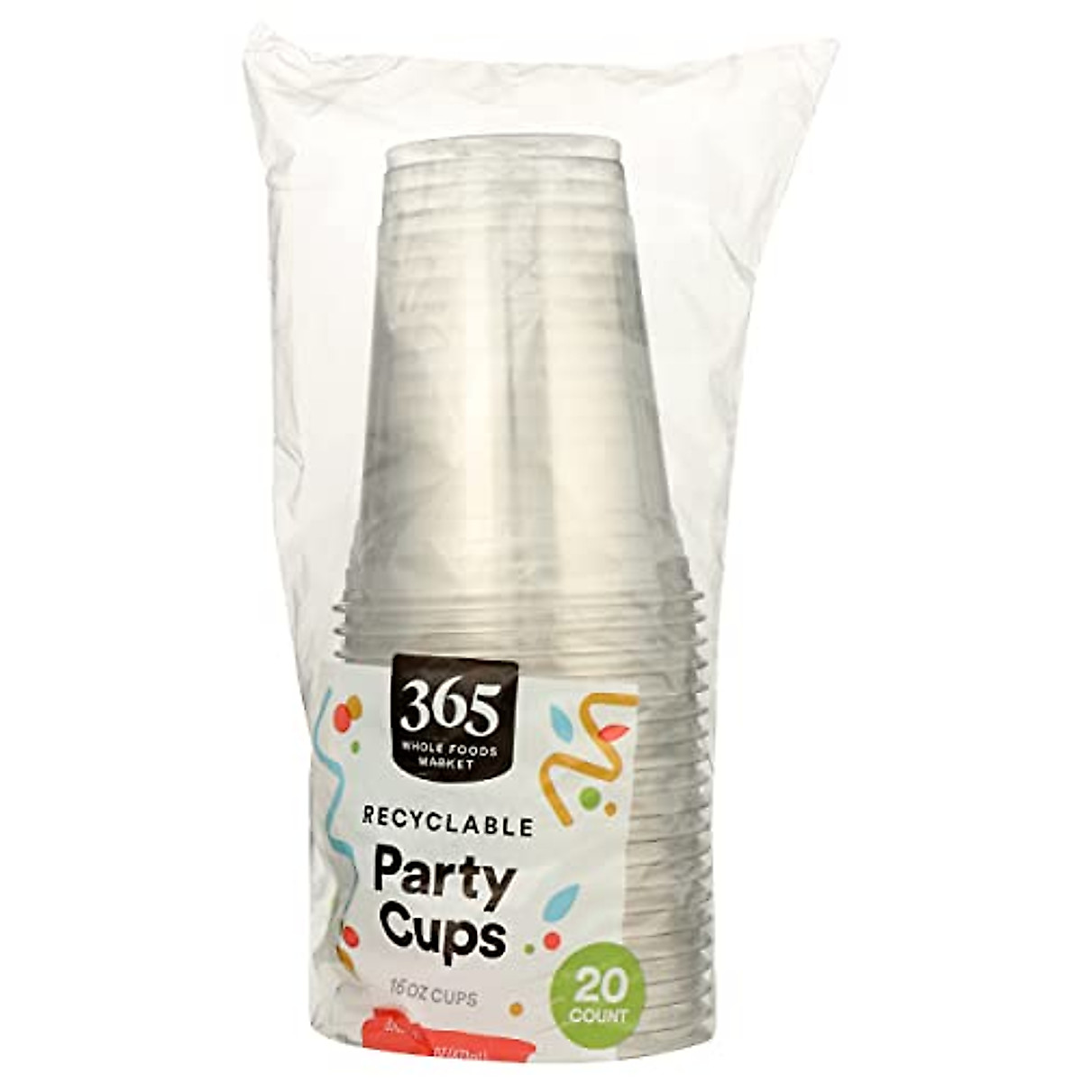 365 by Whole Foods Market, Cups Plastic 16 Ounce, 20 Count
