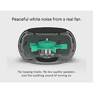 SNOOZ Pro - Smart White Noise Machine & Travel Case - Real Fan Inside, Non-Looping White Noise, Adjustable Tone & Volume - App-Based Remote Control & Sleep Timer - Midnight