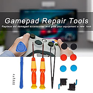 Screwdriver Repair Tools, Repair Joystick Replacement Tool Kit Sturdy ABS+Metal for SW Game Controller