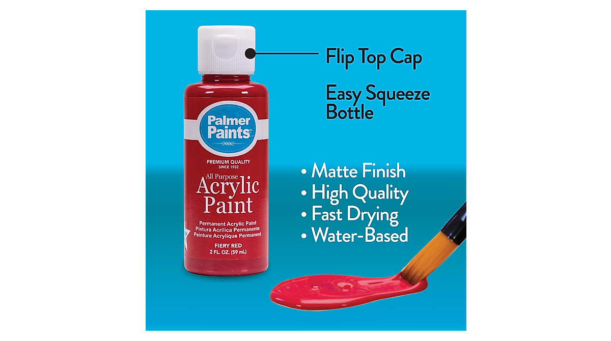 Palmer 16-Color Acrylic Paint Set | Vibrant Art & Craft Supplies