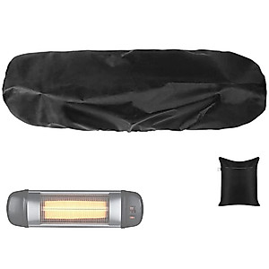 Wall-Mounted Patio Heater Cover Skyour Waterproof Dustproof Electric Infrared Heater Protector Dust Covers Fit for Indoor Outdoor Garage Backyard Hanging Heaters (Black)