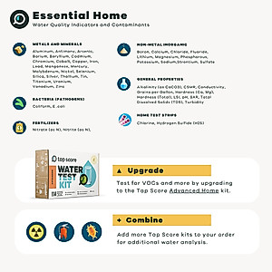 Essential Home Water Test Kit for Drinking Water | Tests for 50+ Parameters Like Lead, Bacteria, and Heavy Metals | EPA Certified Well or Tap Water Test