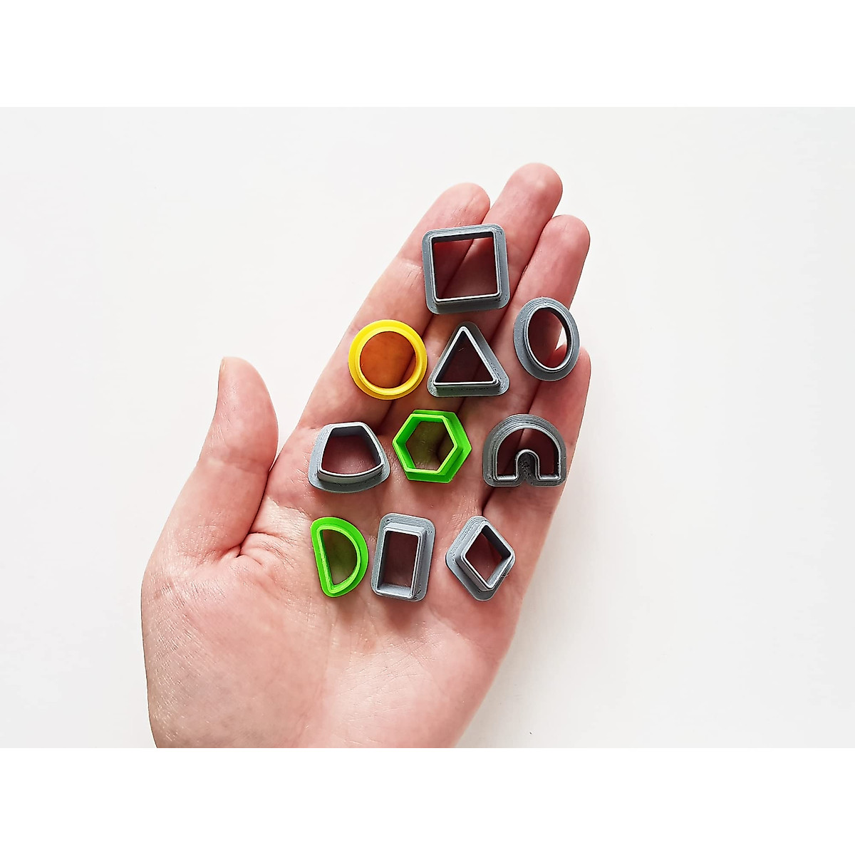 Mini Geometric Polymer Clay Cutter Set for Earrings and Jewelry Making 10 Pcs