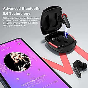 ACAGET True Wireless Earbuds Bluetooth Headphones & iPhone 13 Pro Case Noise Cancelling Earphones Stereo Bass Built-in Mic Headphone