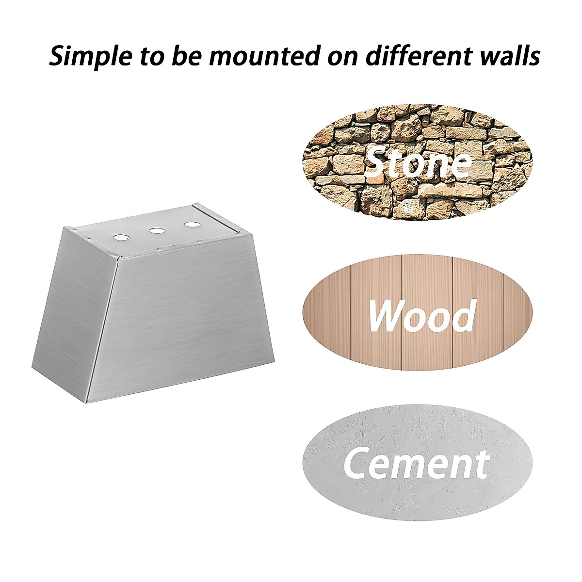 Luwanburg Outdoor Stainless Steel Beer Bottle Cap Catcher Wall Mounted with Drainage Holes (Brushed Silver)