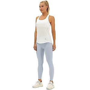 icyzone Yoga Tops Workouts Clothes Activewear Built in Bra Tank Tops for Women (Off White, XL)