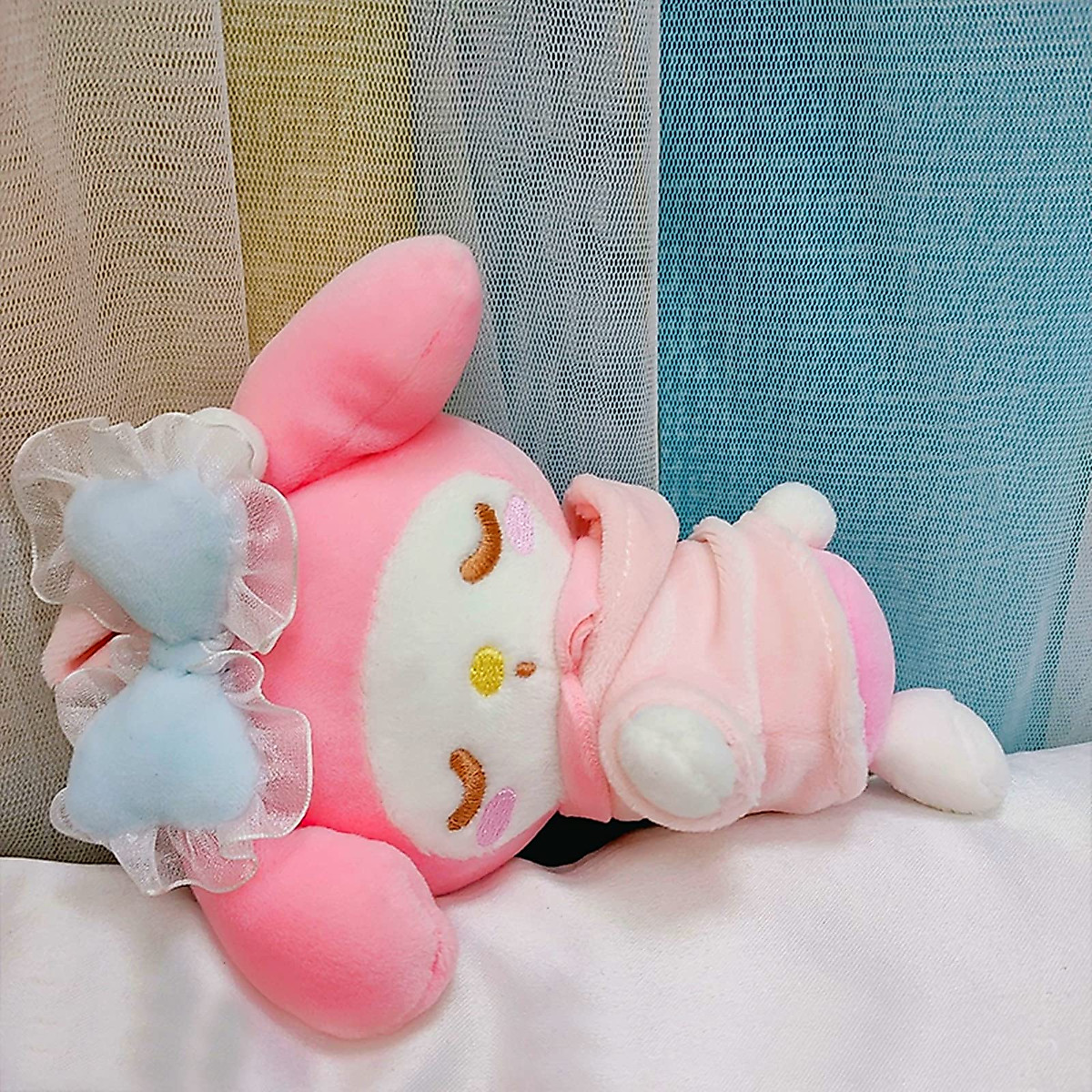 My Melody Plush Toys, Kawaii Sleep Cinnamoroll 9inch/23cm Cartoon Stuffed Animals My Melody Cinnamoroll Plush Toy Anime Kawaii Cute Soft Plushie Appease Girls Doll Toys Gifts