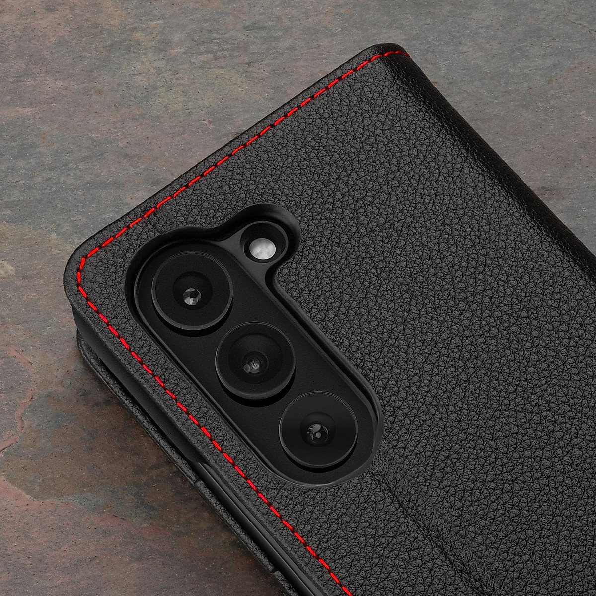 TORRO Phone Case Compatible with Samsung Galaxy Z Fold5 – Premium Leather Wallet Case with Stand Function and Card Slots (Black)