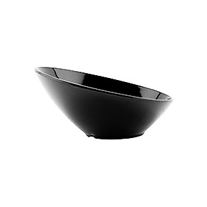 G.E.T. B-789-BK Angled Cascading Serving Bowl for Salads, Snacks and Pasta, 1 Quart / 10", Black