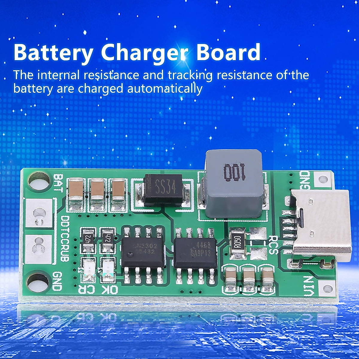 Walfront DDTCCRUB Battery Charger Module 2S‑2A Li‑ion Battery Charger Board Step Up Boost Battery Charger Module