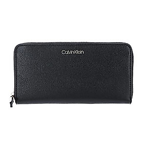 Calvin Klein Saffiano Zip Around Wallet CK Black