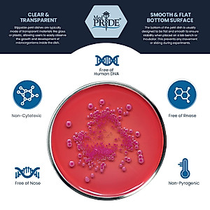 MED PRIDE Slippable Petri Dishes - Sterile Petri Dishes with Lids, 90mm x 15mm- Lab Petri Dishes for Science, Biology, Blood Tests, Experiments- Cell-Culture, Microscope Petri Dishes (25)