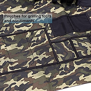 EZ Drinker Grill Master Grill Apron and Accessory Holds Beverages and Tools, Camouflage, One Size Fits All (CAM-APRON)