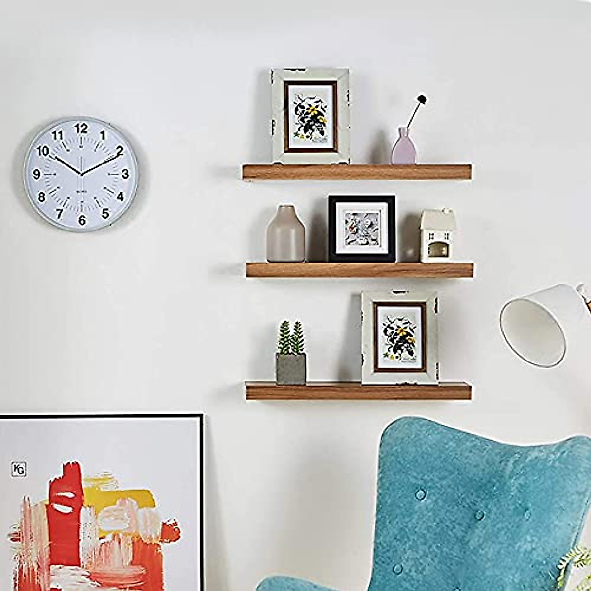 Kiera Grace kieragrace KG Maine Floating Shelves-Golden Oak, 24", Set of 3 Wall Organization