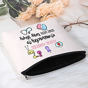POFULL Nicu Nurse Gift Miracles Start with Tiny Steps Nursing Student Gift NICU Nurse Appreciation Gift (NICU NURSE bag)