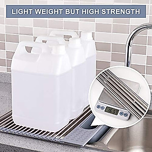 NiHome Roll Up Dish Drying Rack with Utensil Holder Over The Sink Dish Drying Rack Detachable Stainless Steel Dish Drainer,17.7" x14.7" Wide