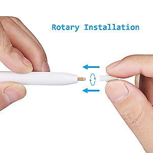 Tips Replacement for Apple Pencil 1st Gen & 2nd Generation, Pen Nibs for iPad Pro (4PCS Tips + 6 Covers)