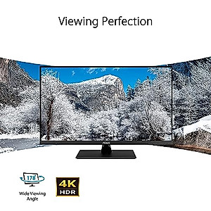 ASUS 31.5” 4K HDR Eye Care Monitor (VP327Q) – UHD (3840 x 2160), 99% sRGB, HDR-10, Adaptive-Sync, Speakers, DisplayPort, HDMI, Flicker Free, Blue Light Filter, VESA Mountable,Black