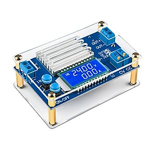 DROK DC Buck Converter, 5.3V-32V to 1.2V-32V 12A Adjustable Power Supply, 5v 9v 12v 24V 30V 32V Step Down Voltage Regulator with LCD Display Volt Transformer Reducer CC CV for RV Solar Panel Golf Cart