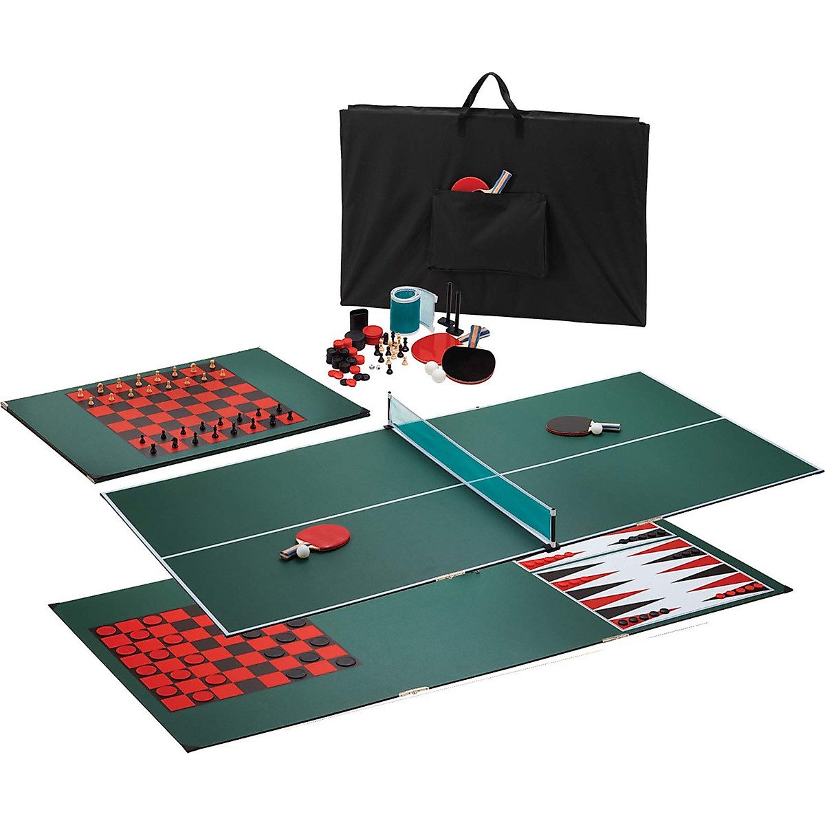 Viper by GLD Products 3-in-1 Portable Table Tennis Top, Turn Any Surface into a Game Table for Quick Paced Fun in Any Location, Green, one Size