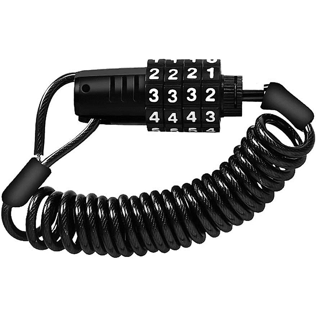 Bicycle Locks Heavy Duty Anti Theft Bike Lock Bike Anti Theft Helmet 4 Digit Password Bicycle Lock for Scooter Motorcycles Cycling Portable Spring Cable Locks