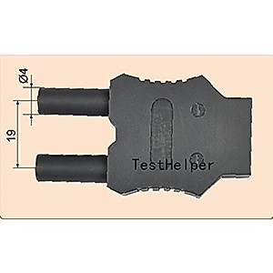 TestHelper TCAD310 Type K Thermocouple Adapter Dual plugs 4mm (0.16-Inch) Banana Use for Digital multimeter Meter