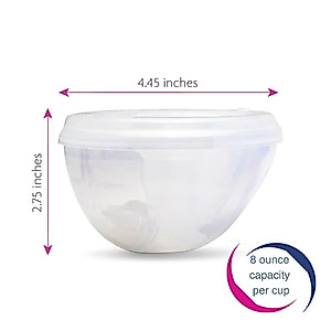Freemie Hands-Free and Discreet Breast Milk Collection Cup Set | Pump with Your Clothes On Anywhere, Anytime | Sizes 25mm and 28mm Flanges Included | Holds Up to 8oz | Pump Not Included