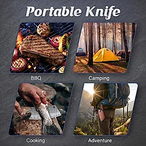 Huusk Japan Knife, Hand Forged Meat Cleaver Knife Japanese Kitchen Knife with Sheath Cooking Butcher Knife for Meat Cutting Vegetable Cleaver for Kitchen, Camping Thanksgiving Christmas Gifts