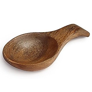 GIFTS FOR MOM - kitchen helper Wooden Spoon Rest Utensil Rest Made With Mango Wood - Wood Kitchen Tool Cooking Utensil Holder with Handle by abhandicrafts (Wood)