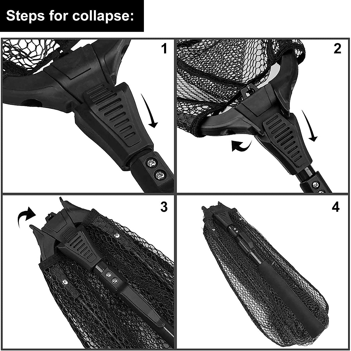 PLUSINNO Fishing Net Fish Landing Net, 263pcs Fishing Tackle Kit with Tackle Box