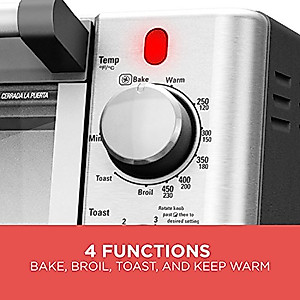 BLACK+DECKER 6-Slice Convection Countertop Toaster Oven, Stainless Steel/Black, TO2050S
