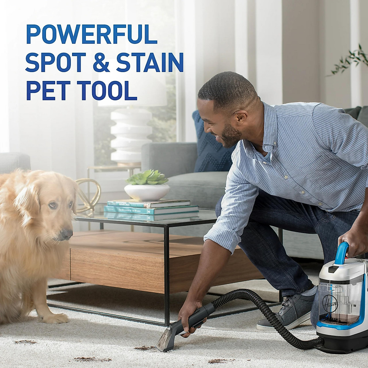 Hoover CleanSlate XL Deep Cleaning Carpet + Upholstery Spot Cleaner Machine with Specialized Tools, Permanent Stain Remover, Pair with Hoover Portable Spot Cleaner Solution