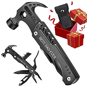 VEITORLD Gifts for Dad from Daughter Son Kids, Unique Fathers Day Birthday Gift Ideas for Husband Men Him, Cool Gadgets Stocking Stuffers for Men, All in One Survival Tools Small Hammer Multitool
