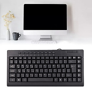 ASHATA 95 Keys Wired Mechanical Gaming Keyboard 60 Percent, Compact Mini Keyboard for Home Office Desktop Computer Laptop, Hot Swappable, Plug and Play, Black(Arabic)